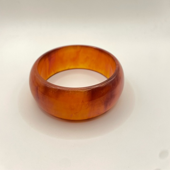 Jewelry | Vintage 193s Bakelite Bangle Root Beer Swirl Translucent ...
